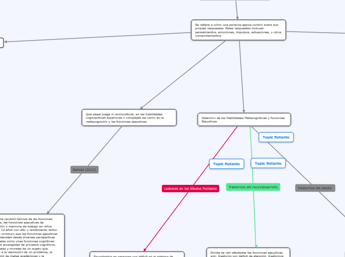 La Metacognición y las Funciones Ejecutiva...- Mind Map